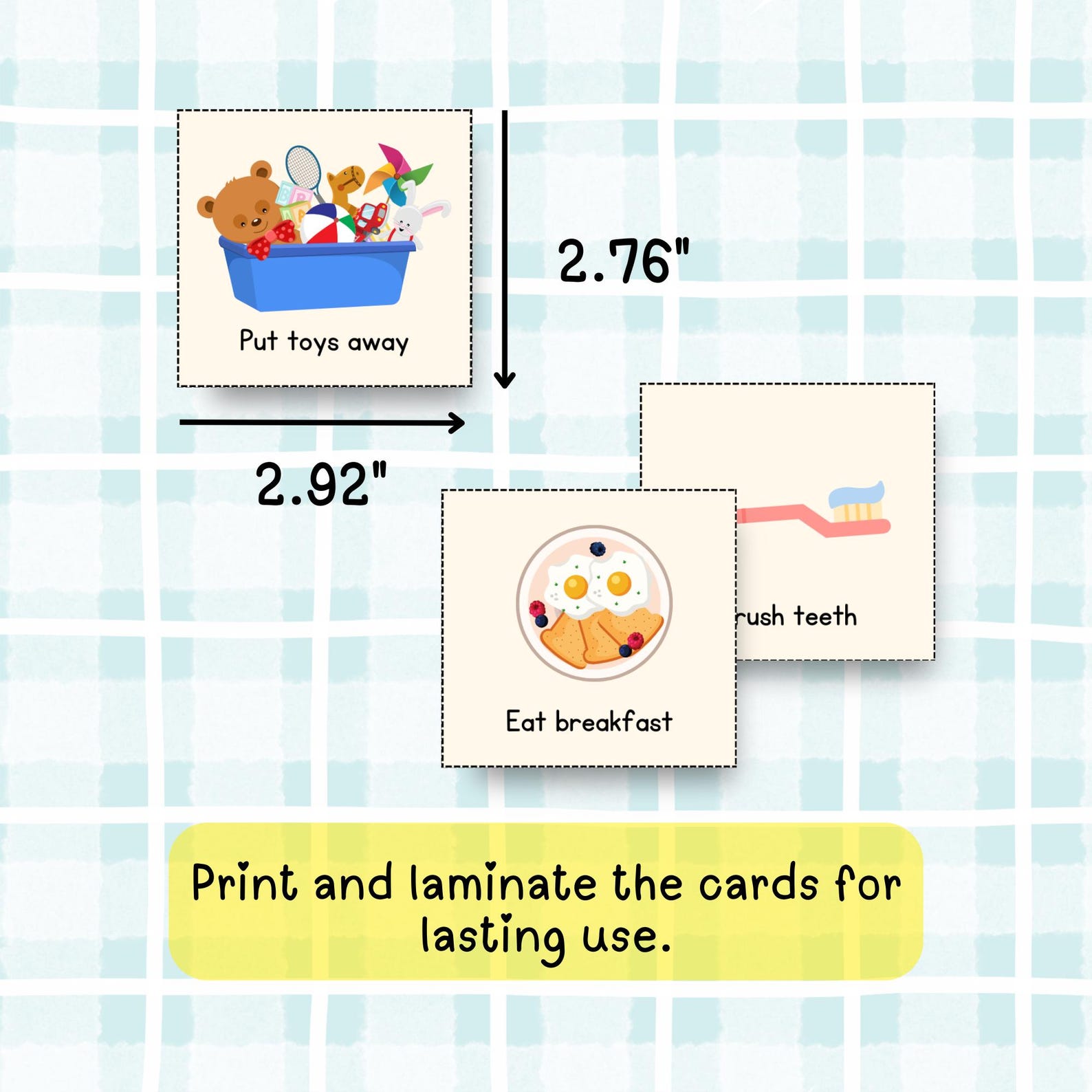 Kids Visual Chore Cards, Daily Routine Cards for Toddlers, Printable ...