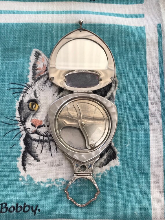 Vintage 1920's Evans compact moon star cold painted f… - Gem