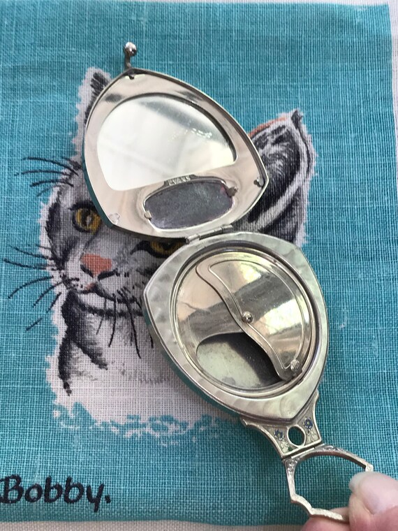 Vintage 1920's Evans compact moon star cold painted f… - Gem