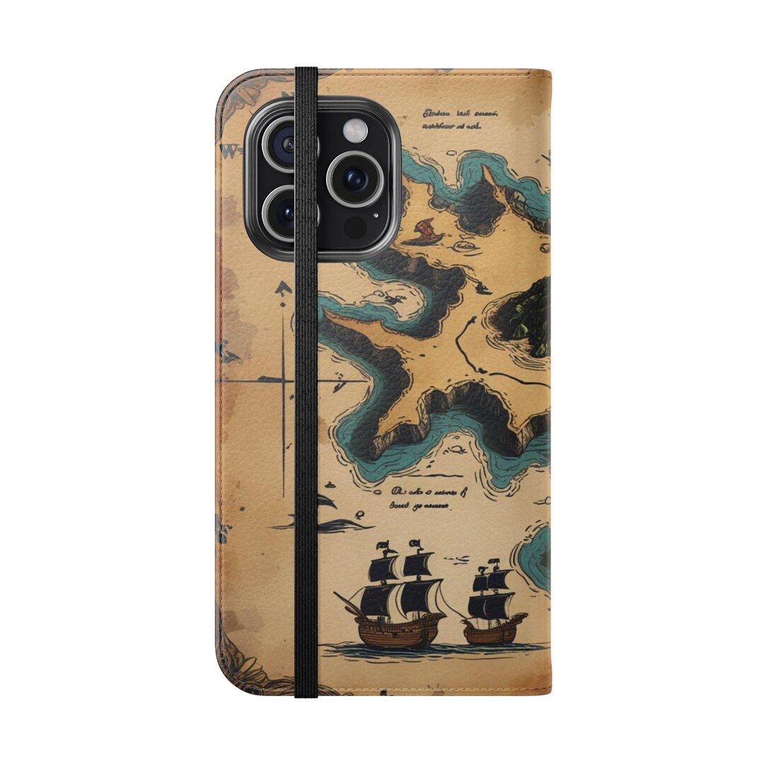 Pirate Map Flip Wallet Phone Case for iPhone and Samsung Galaxy Cases ...