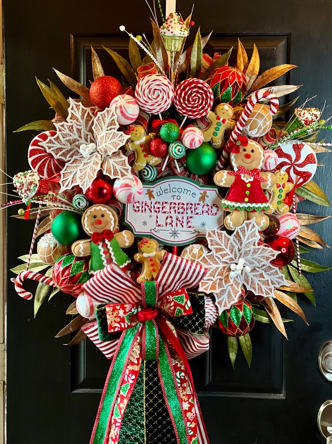 Christmas Gingerbread Wreath - Etsy