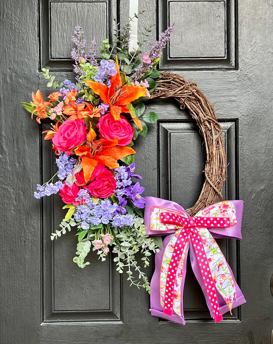 Floral Grapevine Wreath Oval 18” Base - Etsy
