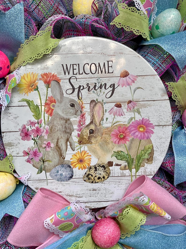 Spring Wreath Hello - Etsy