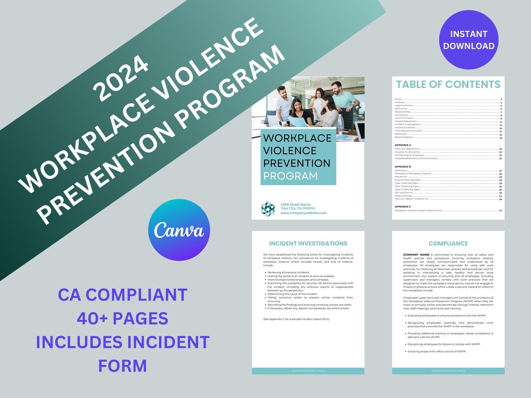 WORKPLACE VIOLENCE PREVENTION Program // Workplace Violence Prevention ...