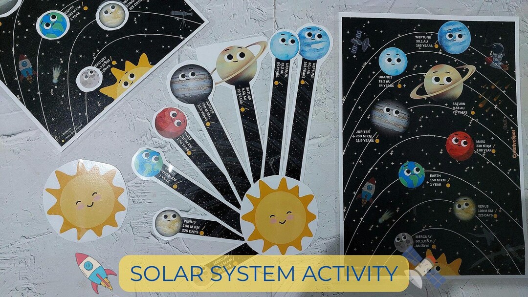 Solar System Activity Busy Book Page Outer Space With Distance & Solar ...