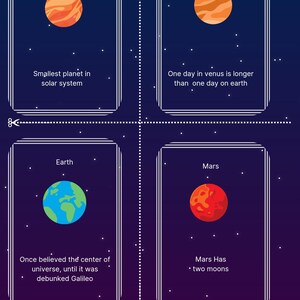 Solar System Poster & Flashcards - Etsy