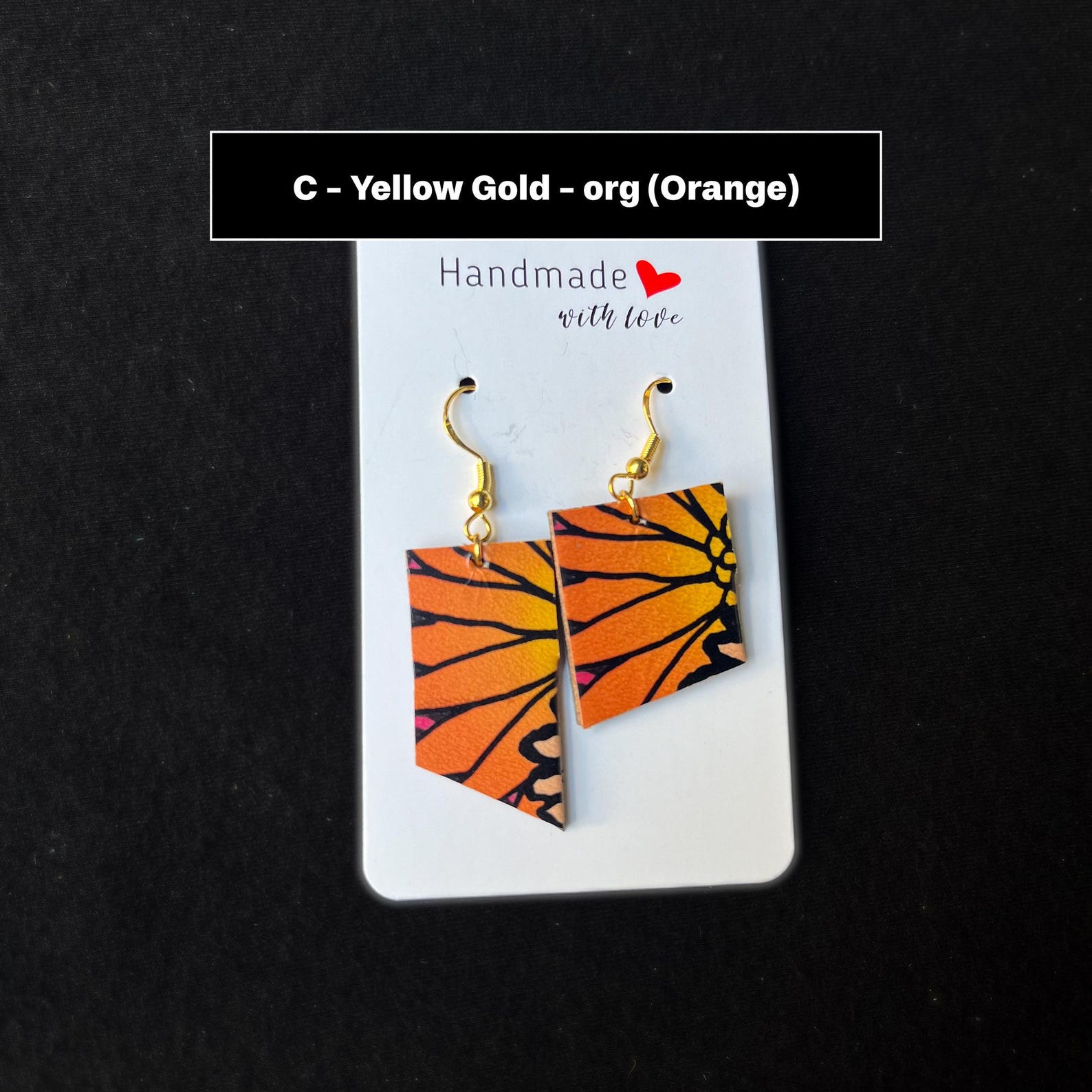 Abstract Animal and Flower Earrings, Lightweight Asymmetrical Bar ...