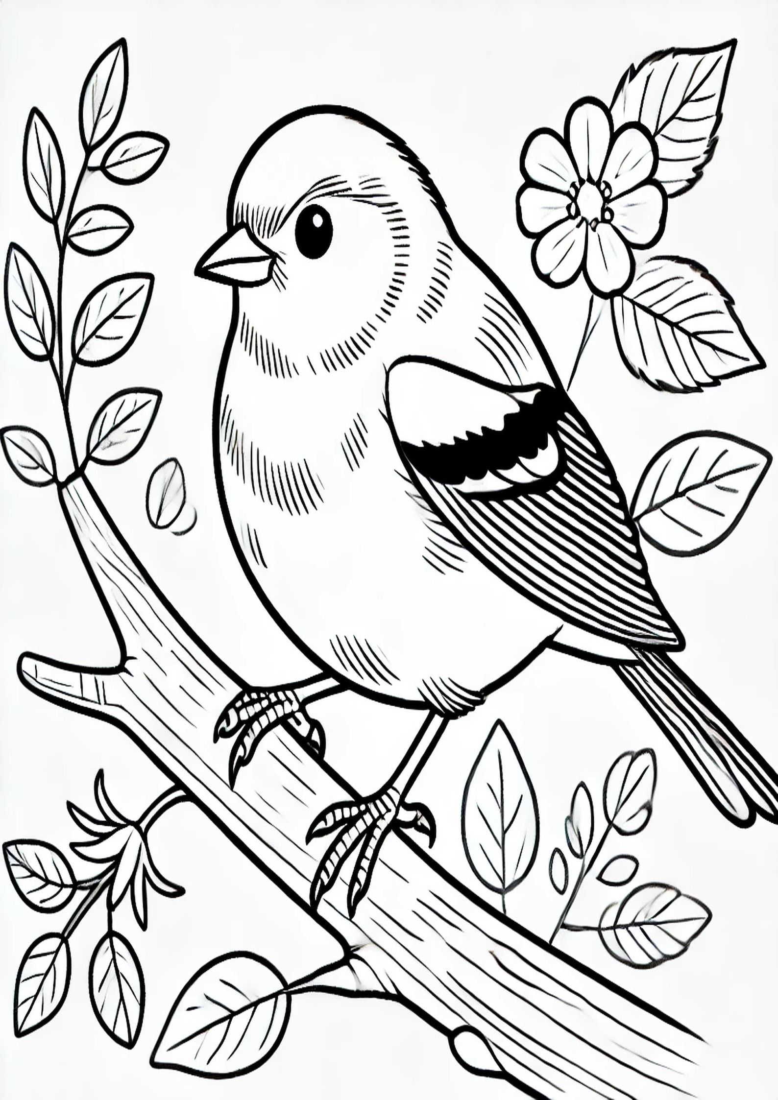 Singing Birds Coloring Book. Instant Download PDF Colouring Printable ...