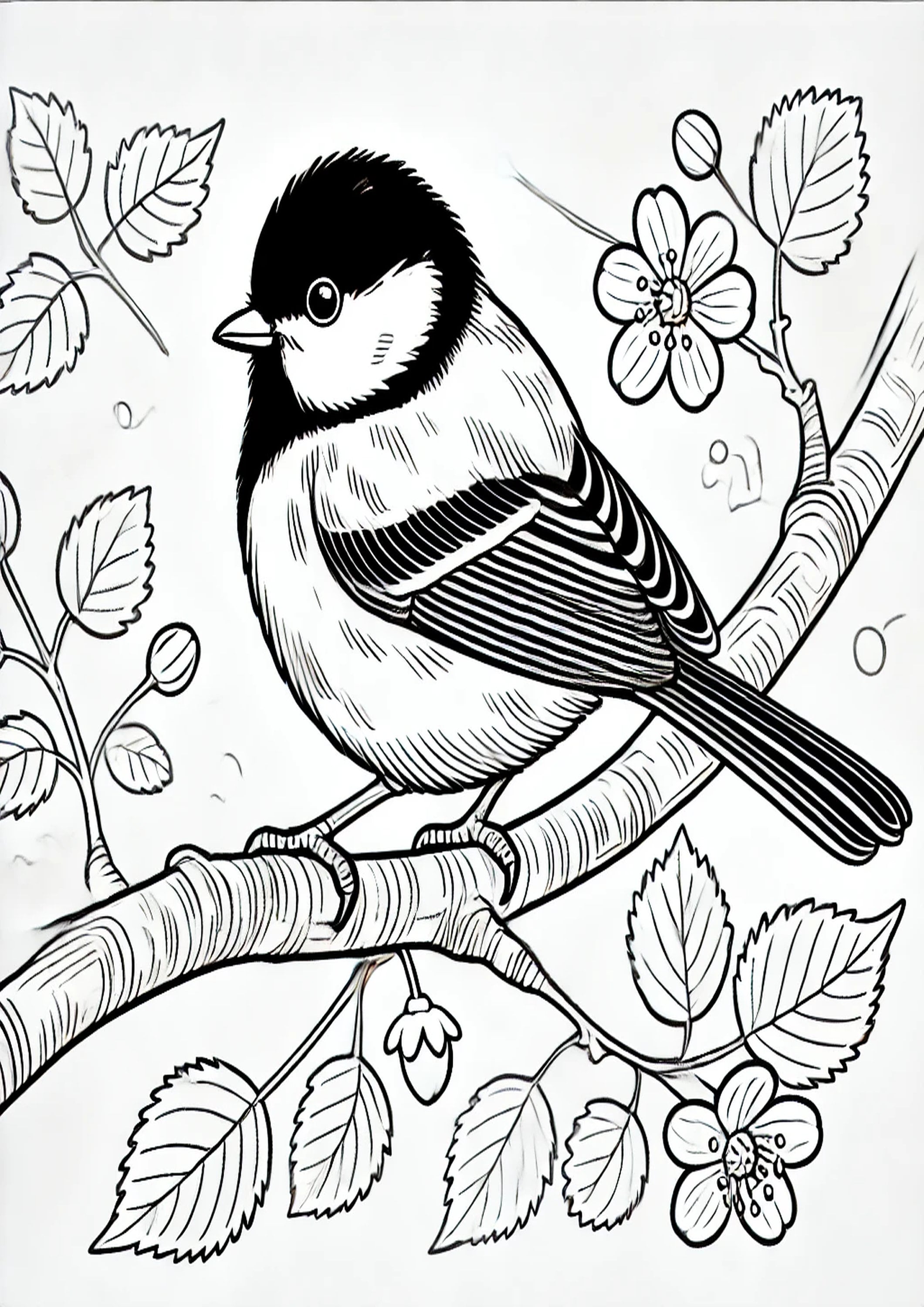 Singing Birds Coloring Book. Instant Download PDF Colouring Printable ...