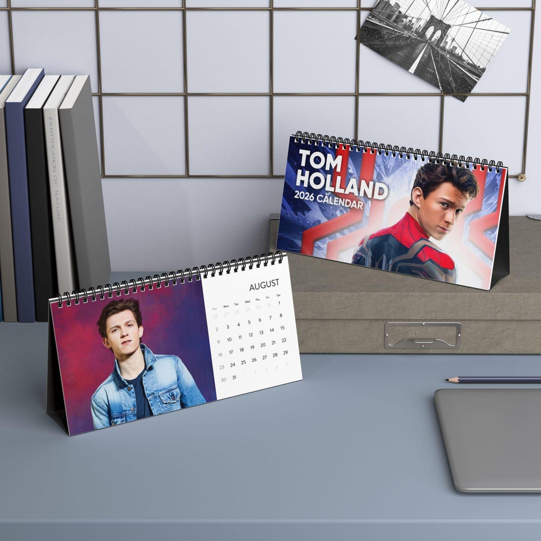 Tom Holland Desktop Calendar (2026 Grid), Tom Holland Calendar, Tom ...