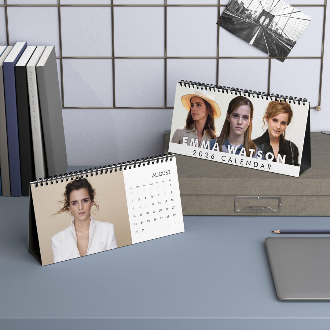 Emma Watson Desktop Calendar (2027 Grid), Emma Watson Calendar, Emma Watson Fan Gifts - Etsy