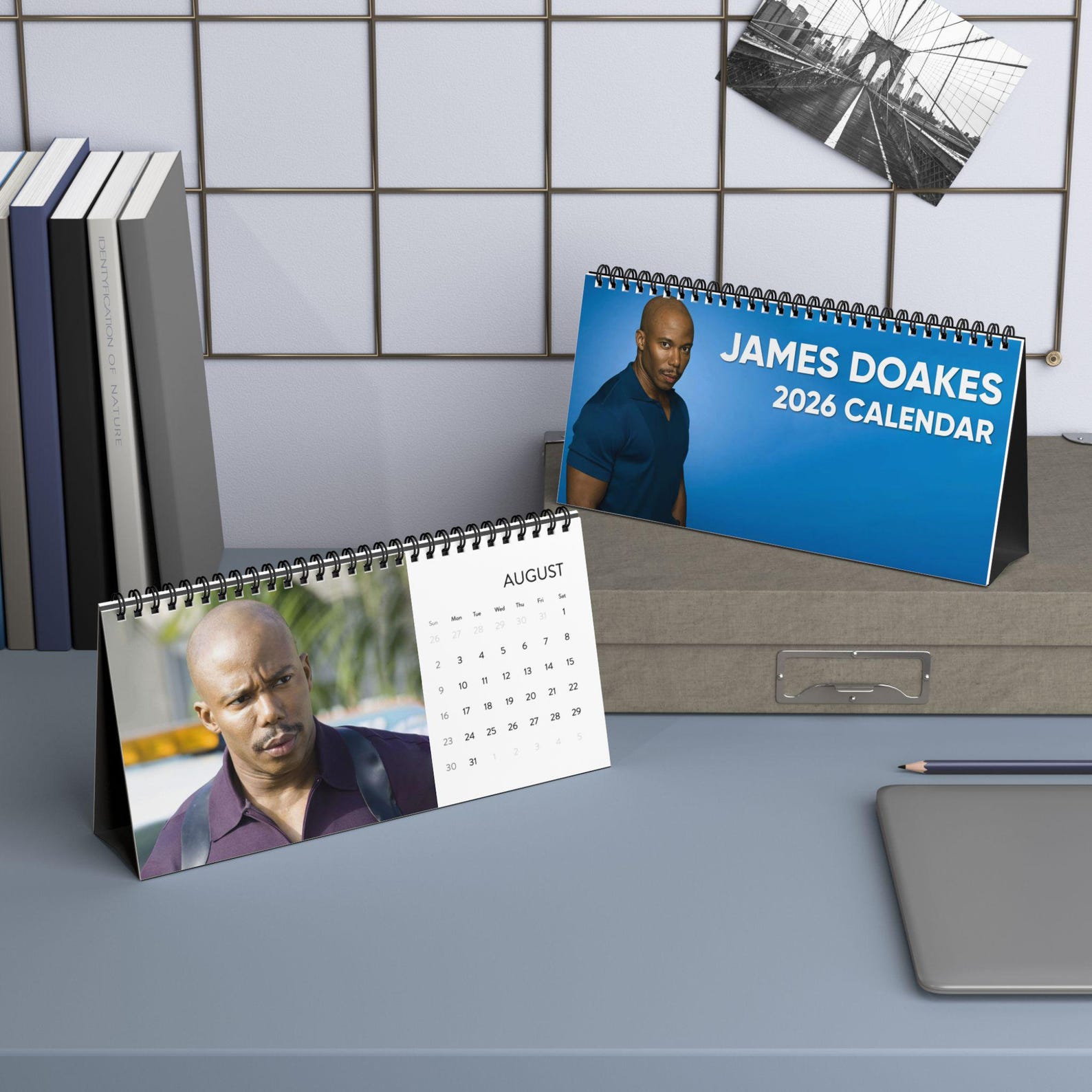 James Doakes Desktop Calendar (2026 Grid) - Etsy