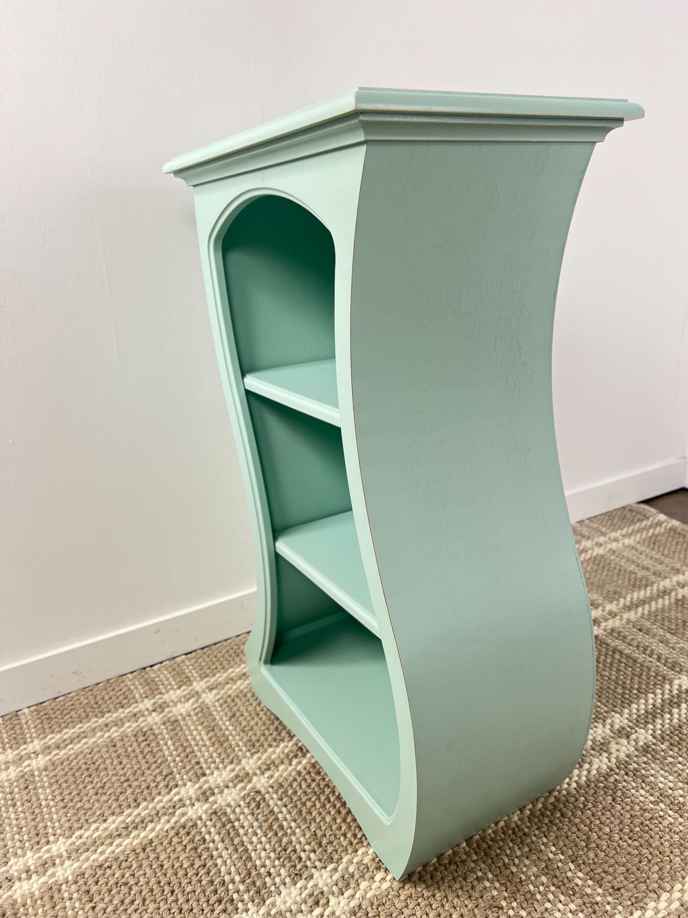 Light Blue Curvy and Whimsical Sculptural Art Bookshelf - Vincent Leman ...