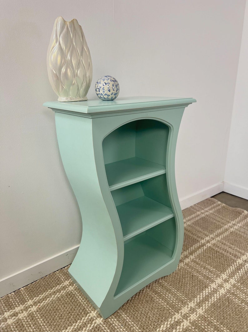 Light Blue Curvy and Whimsical Sculptural Art Bookshelf - Vincent Leman ...