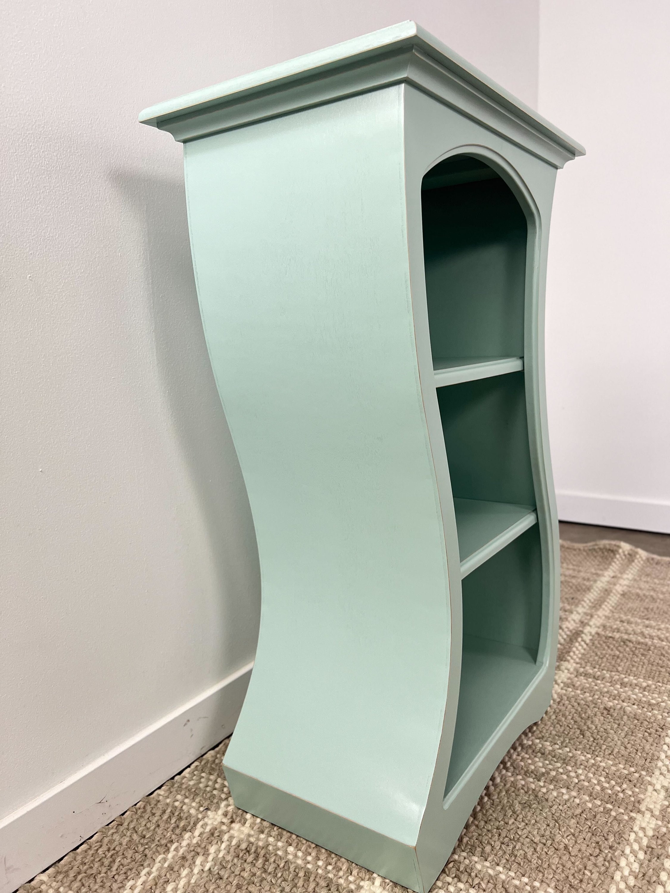 Light Blue Curvy and Whimsical Sculptural Art Bookshelf - Vincent Leman ...