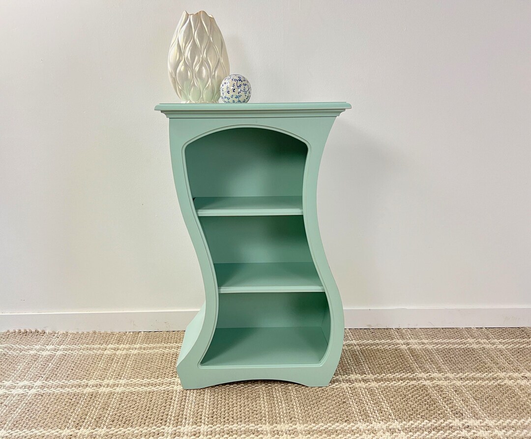 Light Blue Curvy and Whimsical Sculptural Art Bookshelf - Vincent Leman ...