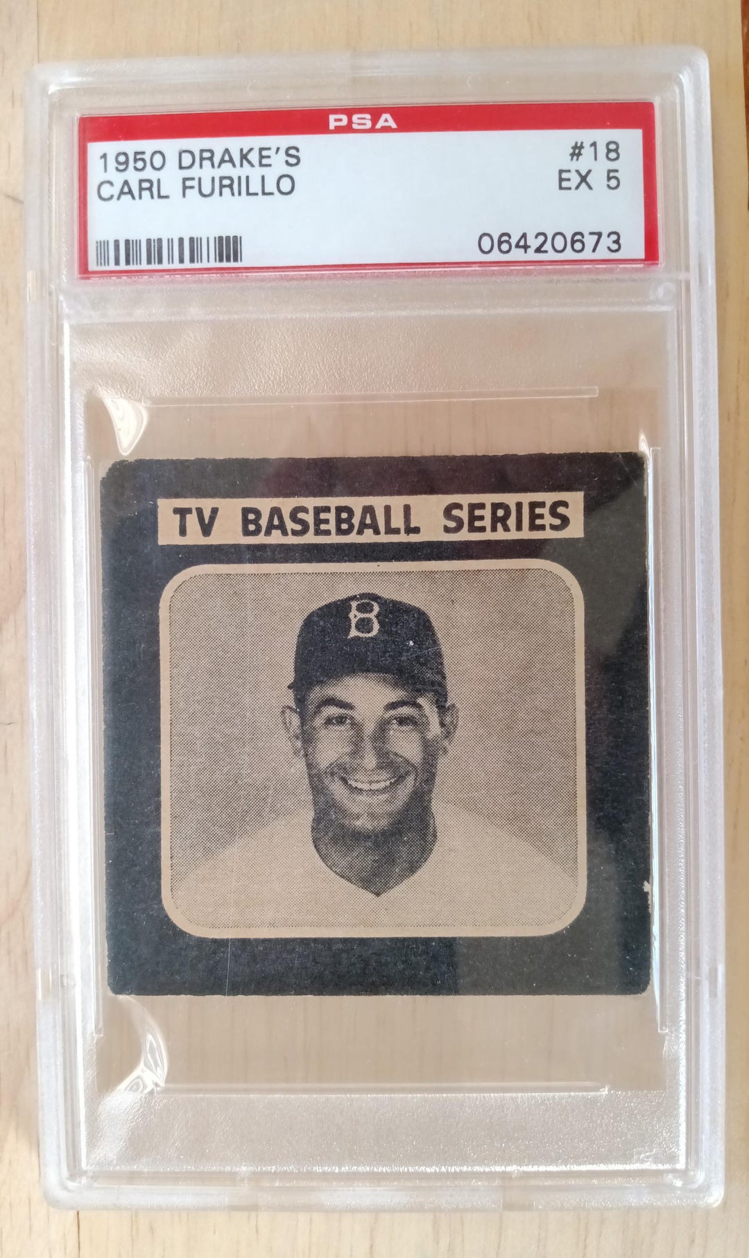 1950 Drake's PSA 5 Carl Furillo Baseball Card - Etsy