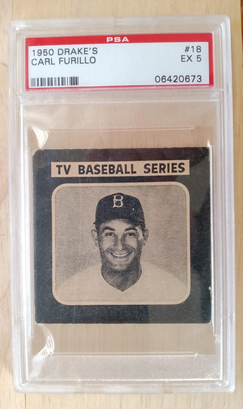 1950 Drake's PSA 5 Carl Furillo Baseball Card - Etsy