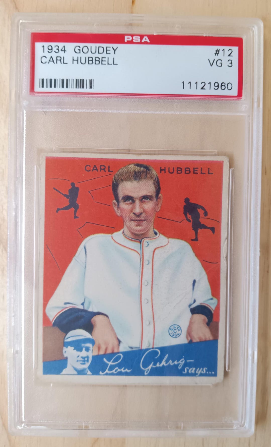 1934 Goudey PSA 3 Carl Hubbell Baseball Card - Etsy