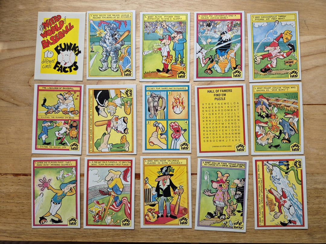 1976 Funky Facts Weird World of Baseball Complete 40-card Set - Etsy
