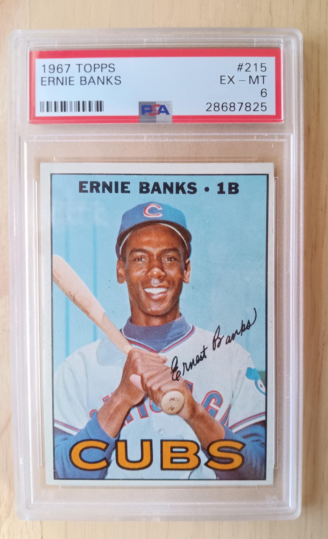 1967 Topps PSA 6 Ernie Banks Baseball Card - Etsy