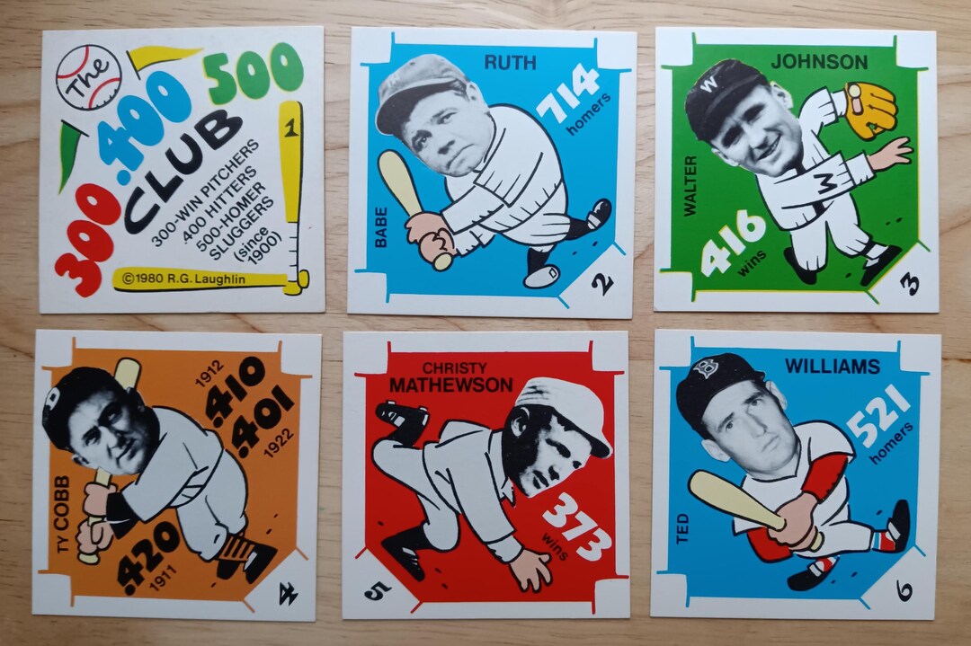 Complete Baseball Card Set of 300 400 500 Club by Renowned Baseball ...