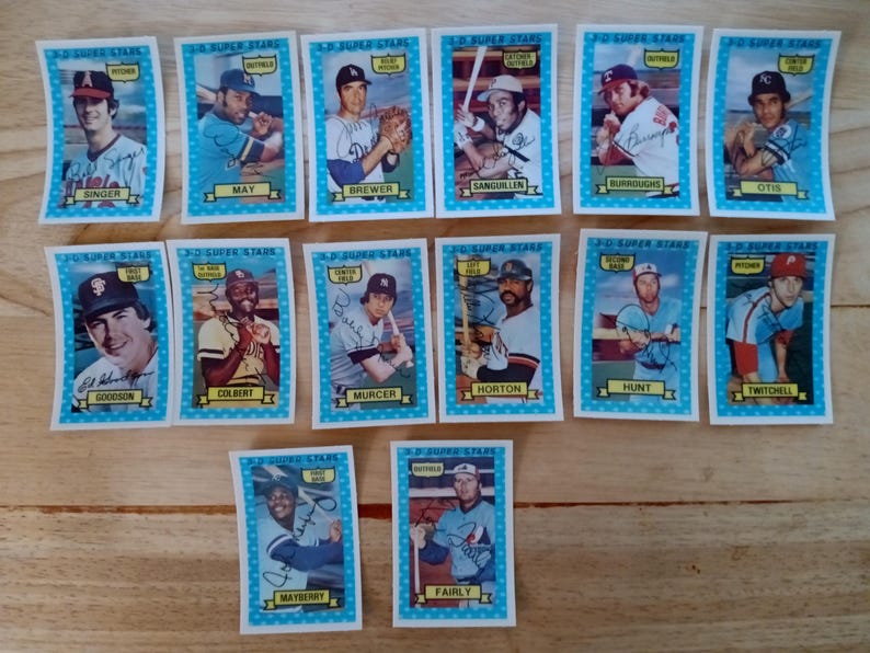 1974 Kellogg's 3D Baseball Cards -- 32 Card Lot - Etsy