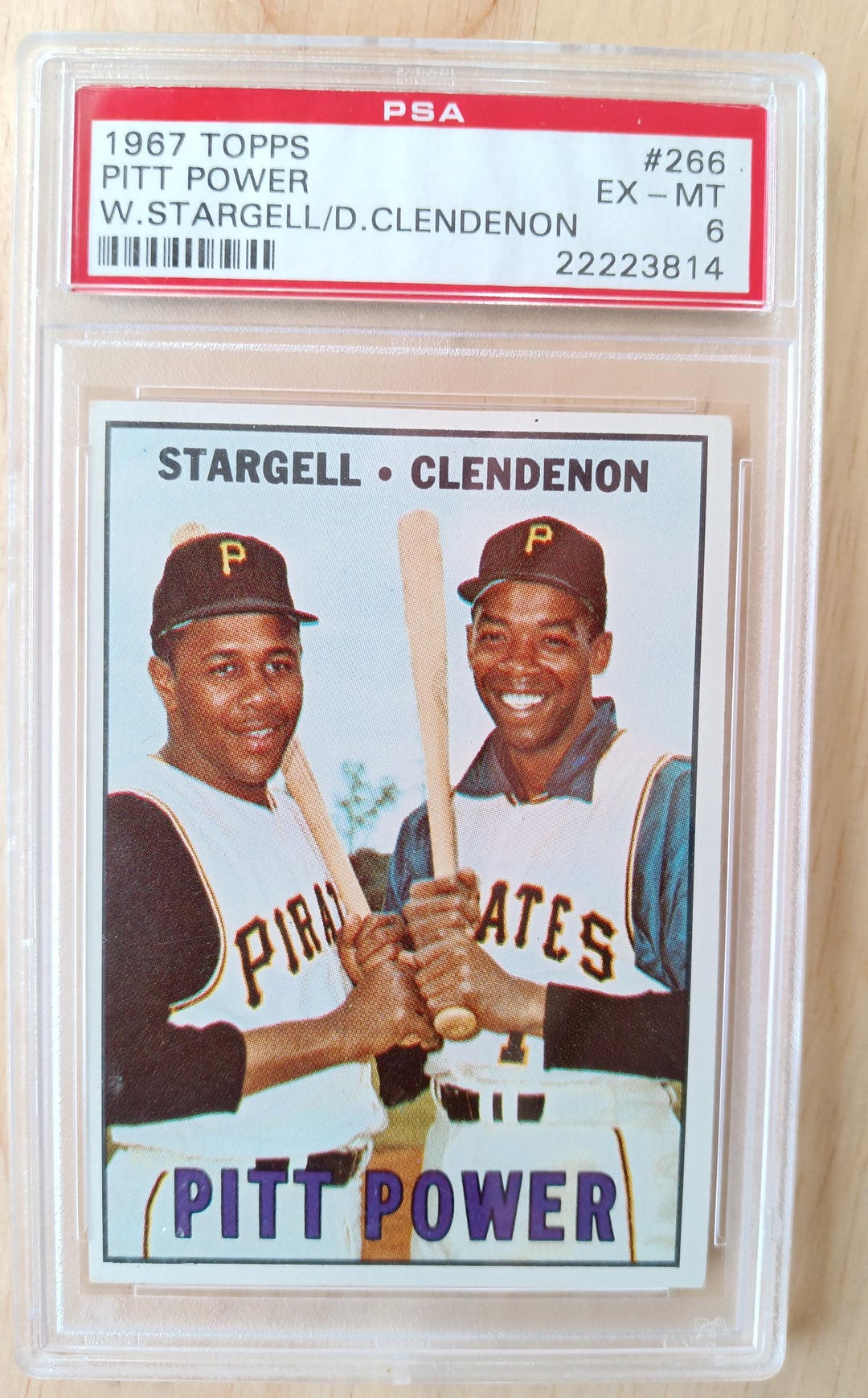 1967 Topps PSA 6 Pitt Power Baseball Card With Stargell and Clendenon ...