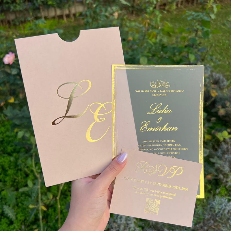 Clear Wedding Invitation - Etsy