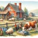 Watercolor Farm Clip Art Set: Countryside Scenes (digital Download) - Etsy
