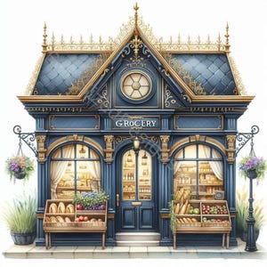 Grocery Store Clip Art Set 10 High Res Watercolor Jpgs for Junk ...