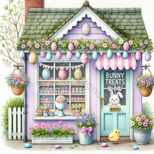 Easter Shop Clip Art Set 10 High Res Watercolor Jpgs for Junk ...