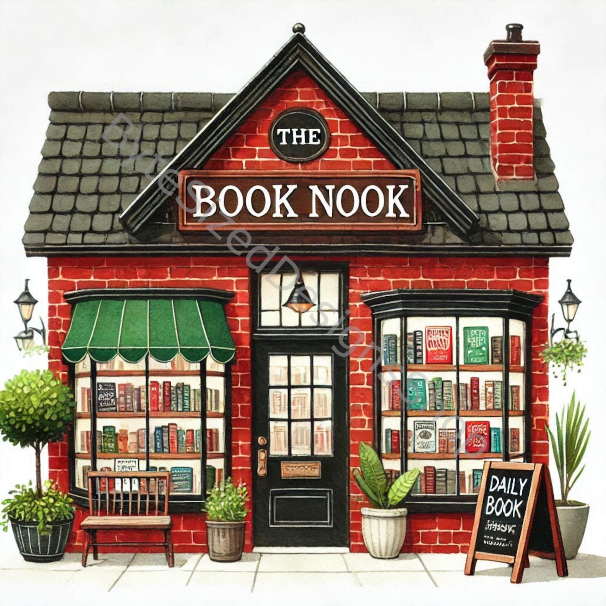 Watercolor Book Store Clip Art: High-res Jpgs (digital Download) - Etsy