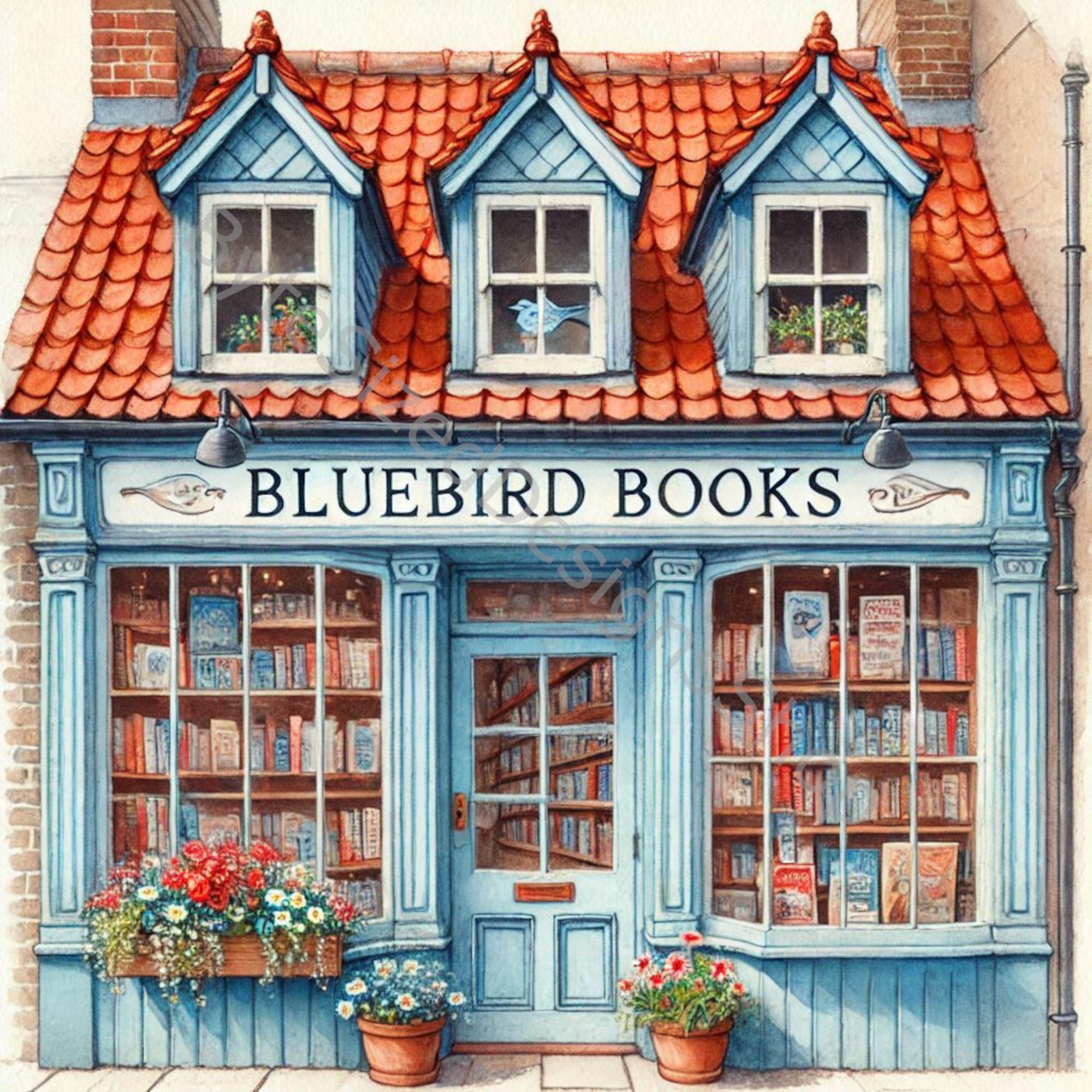 Watercolor Book Store Clip Art: High-res Jpgs (digital Download) - Etsy