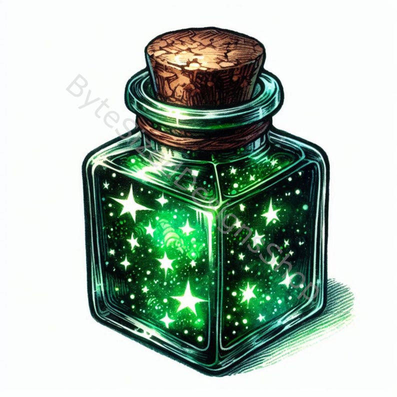 Enchanted Elixirs Clip Art: Watercolor Potion Bottles (digital Download ...