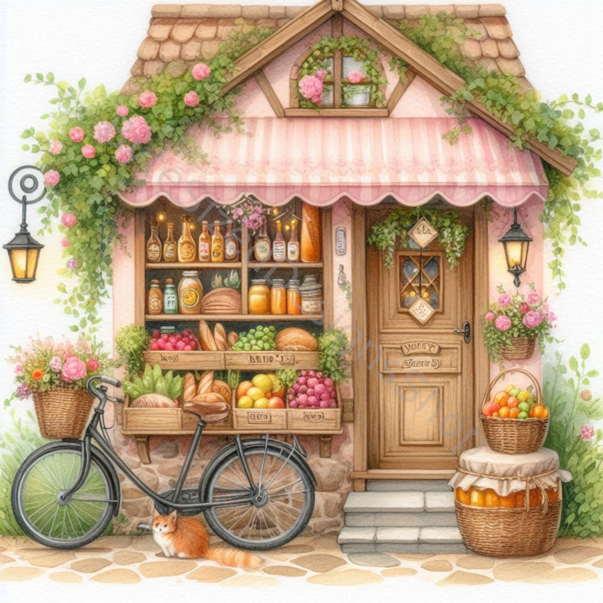 Watercolor Grocery Store Clip Art: High-res Jpgs (digital Download) - Etsy