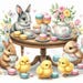 Easter Tea Party Watercolor Clip Art: Bunny, Floral (digital Download ...