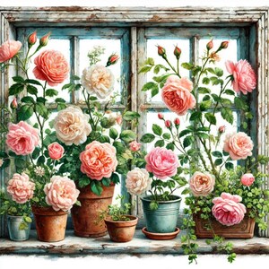 Wild Roses Clip Art Set 10 High Res Watercolor Jpgs for Junk Journaling ...