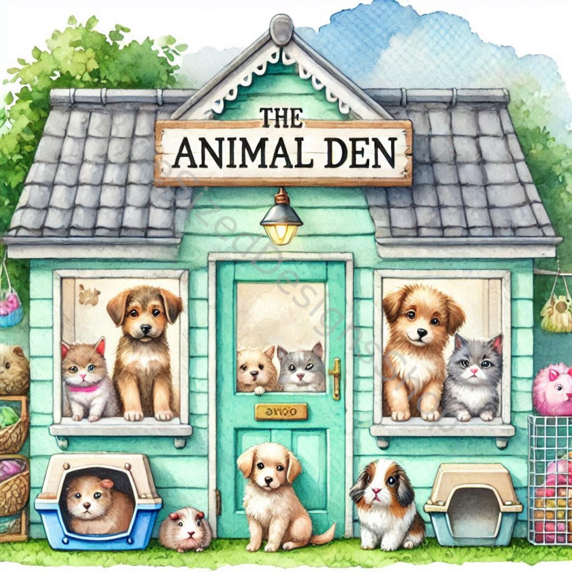 Watercolor Pet Shop Clip Art: High-res Jpgs (digital Download) - Etsy