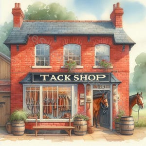 Tack Shop Watercolor Clip Art: High-res Jpgs (digital Download) - Etsy