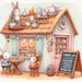 Easter Tea Party Watercolor Clip Art: Bunny, Floral (digital Download ...