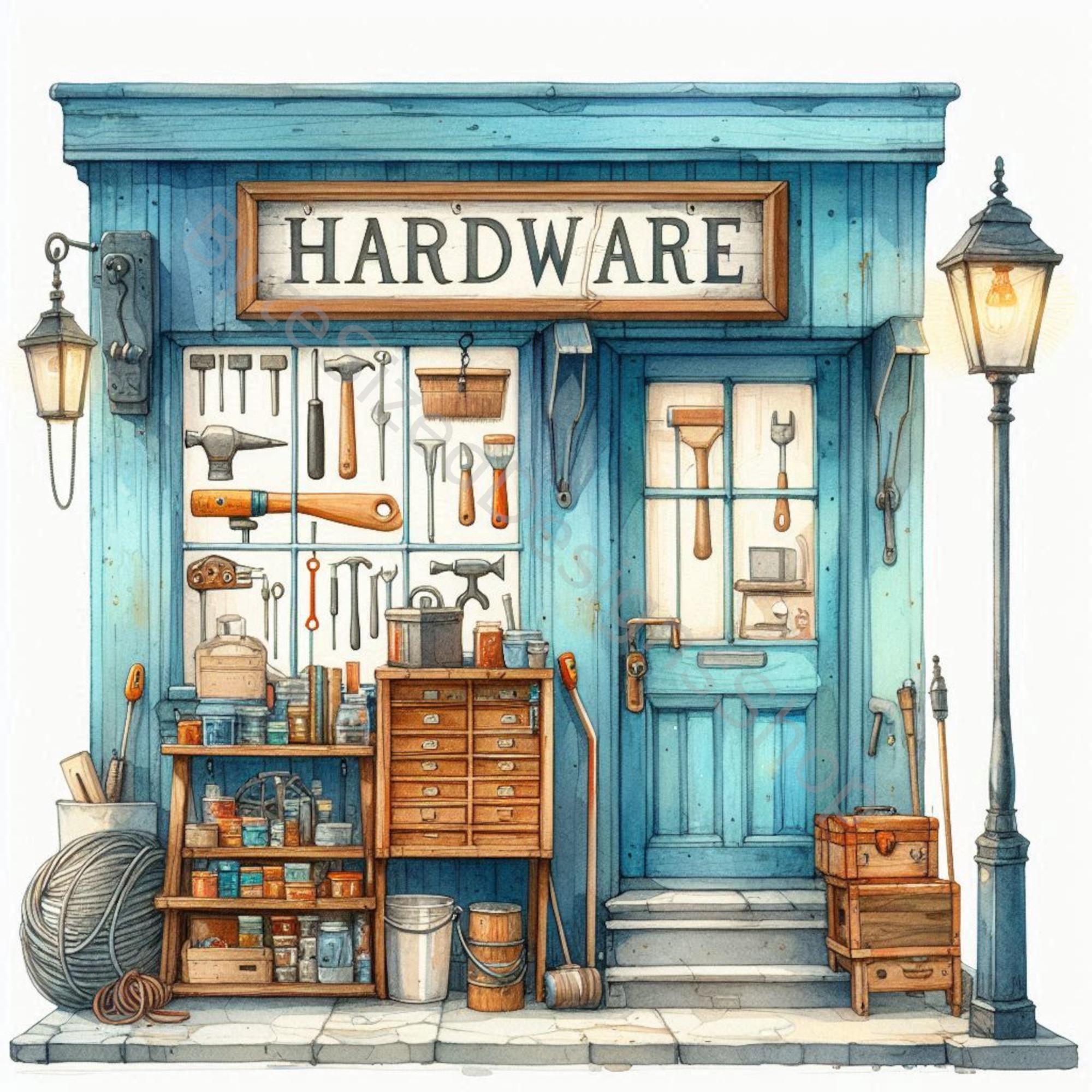 Watercolor Hardware Store Clip Art: High-res Jpgs (digital Download) - Etsy