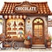 Chocolate Shop Clip Art: Watercolor Junk Journal Images (digital ...