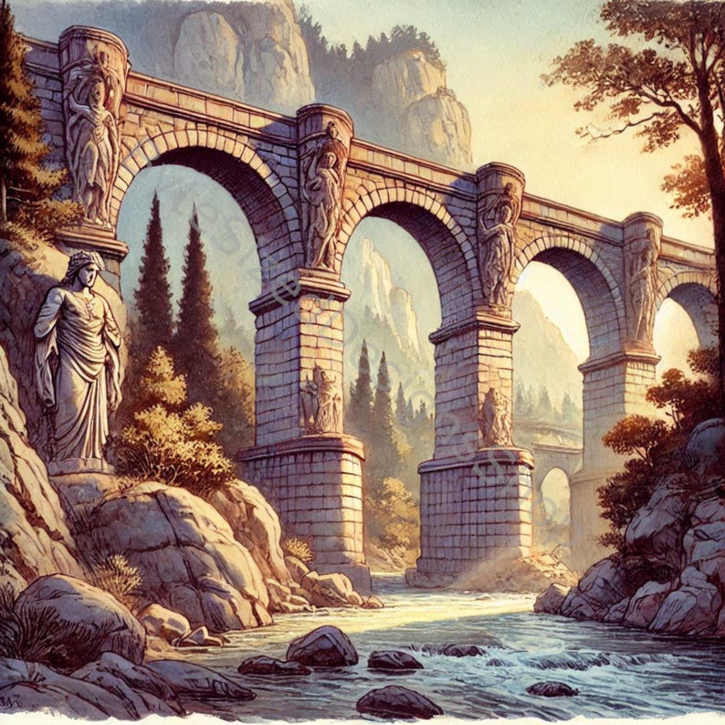 Timeless Bridges Clip Art Set 10 High Res Watercolor Jpgs for Junk ...