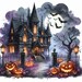Halloween House Watercolor Clip Art: 10 High-res Jpgs (digital Download ...
