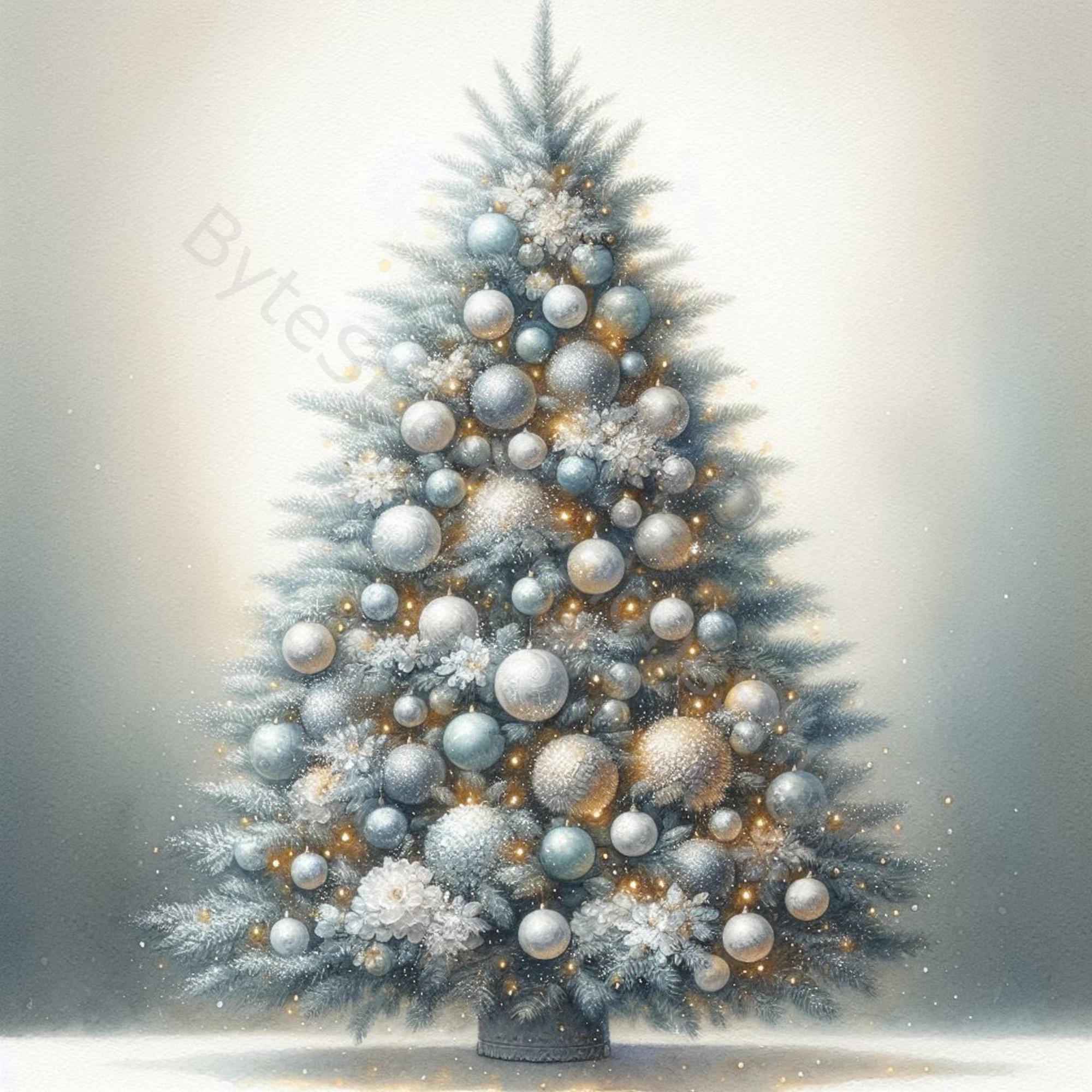 Magical Christmas Tree Clip Art Set 10 High Res Watercolor Jpgs for ...