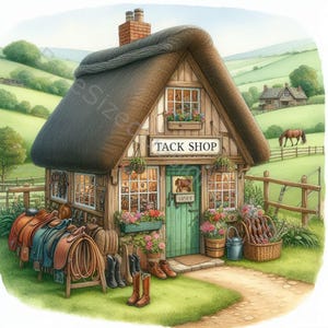 Tack Shop Watercolor Clip Art: High-res Jpgs (digital Download) - Etsy