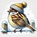 Winter Bird Clip Art Set 10 High Res Watercolor Jpgs for Junk ...