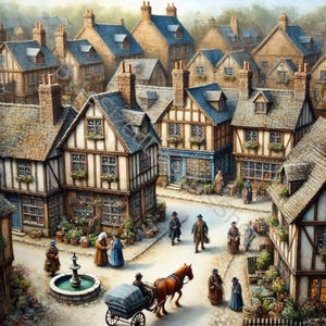 Retro Townscapes Clip Art Set 10 High Res Watercolor Jpgs for Junk ...