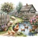 Watercolor Farm Clip Art Set: Countryside Scenes (digital Download) - Etsy
